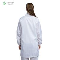 China ESD Anti-Static Lab Coat Gown with 0.36kg Weight and 10E6-10E9 Surface Resistance for Cleanroom Use for sale