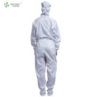 China ESD Antistatic Sterilized Hooded Coverall with 0.36kg Weight and 108g/m GSM for Class 1000 Cleanroom for sale