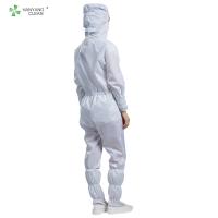 China ESD Antistatic Cleanroom Coverall Jumpsuit with 0.36kg Weight and 10E6-10E9 Surface Resistance for Pharmaceutical Industry for sale