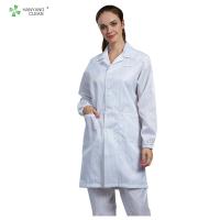 China Autoclavable Sterilization Clean Room Coat with Carbon Fiber 108 GSM for Pharmaceutical Workshop for sale
