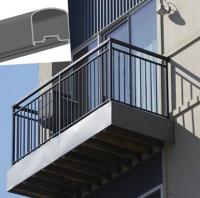 China Outdoor Aluminum Hand Railings For stairs , exterior hand railings for sale