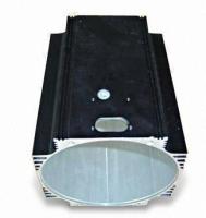 China 6005 T6 Bronze / Black Industrial Aluminium Profile , Solar PV Extruded Cylinder Shell for sale