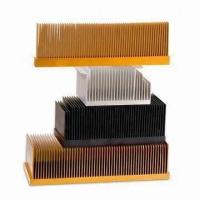 China T4 , T5 Clear Smooth Aluminum Heatsink Extrusion Profiles With Wood Chromizing / Chromising for sale