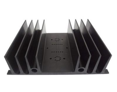 China Anodized 6063 / 6061 Aluminum Heatsink Extrusion Profiles With silvery , black Color for sale