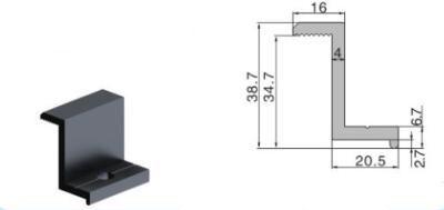 China Aluminum End Clamp For Solar Roof Mounting System with Different Sizes for sale