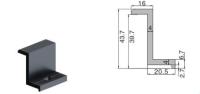 China Mill finished Solar End Clamp flat Roof Solar Mounting Systems With Nut / Bolt for sale