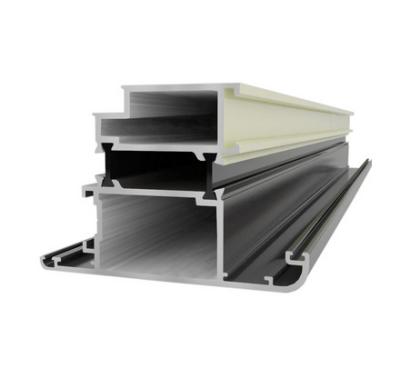 China Glass / Silding Window Extruded Aluminium Profiles , Silver Aluminum Extrusion Profiles for sale