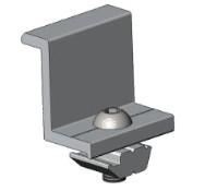 China Anodized / Mill finished Solar End Clamp For flat roof solar mounting systems for sale