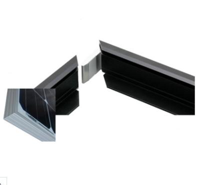 China Black Anodized Aluminum Solar Panel Frame With With Cutting / Punching for sale