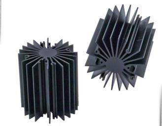 China Sunflower Heat Sink /  Aluminum Heatsink Extrusion Profiles For Led Light , Black Anodized for sale