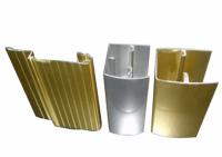 China Silvery / Golden Industrial Aluminium Profile With Cutting / Punching / Drilling for sale