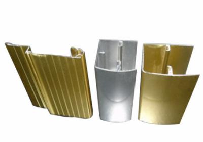 China Silvery / Golden Industrial Aluminium Profile With Cutting / Punching / Drilling for sale