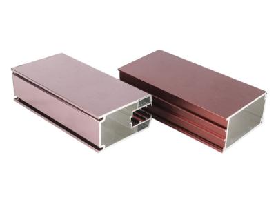 China Wooden Grain Transfer Aluminium Window Extrusion Profile 6063-T5 for sale