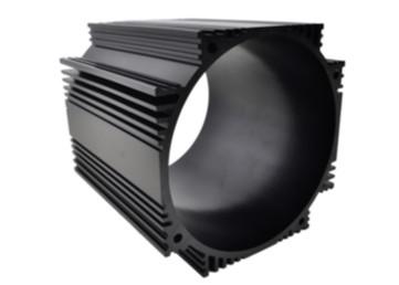 China Black Anodized Industrial Aluminum Profile / Cylinder Shell For Motor Housing for sale