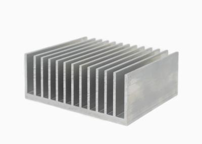China 6063 Silvery Anodized Aluminum High Power Heat Sink Extrusion Profiles With CNC Machining for sale