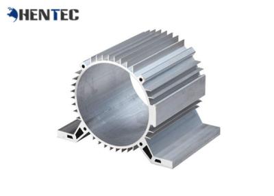 China Silver Anodized Industrial Profile Systems Aluminium Cylinder Shell / Aluminum Heat Sink for sale