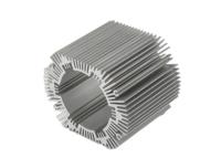 China Silvery Anodized Led Round Heat Sink Extrusion for sale