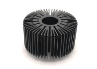 China T4 Led Aluminum Heatsink Extrusion Profiles Bright Black Anodized for sale