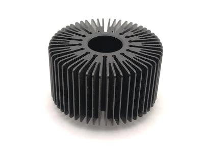 China T4 Led Aluminum Heatsink Extrusion Profiles Bright Black Anodized for sale