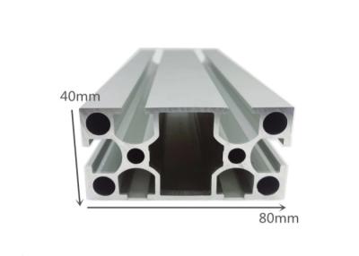 China Silvery Anodized T Slotted 6061 Aluminum Extrusion Framing For Workbench / Working Table for sale