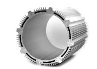 China 6063 T5 Industrial Aluminum Profile Silvery Black Cylinder Shell With Longlife for sale