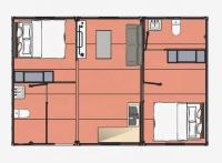 China Luxury Healthy Material 2 Bedroom Prefab House for Hotel for sale