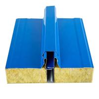 China Color Steel Customized Rock Wool Sandwich Panels for Roof and Wall for sale