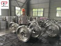 China Gantry Locomotive Crane Track Wheels Wear Resistant Alloys  45# Open Forging Process for sale