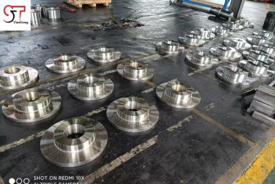 China 42CrNiMo C45 Forged Steel Flanges Gearbox Crane Forged Carbon Steel Flanges Components for sale