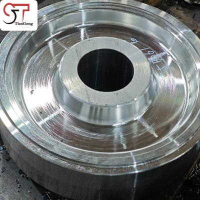 China Alloy Steel Metal Forgings 42CrMo Rough Machined Crane Wheel for sale