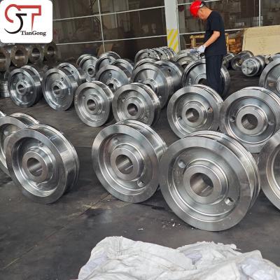 China Heat Treated Free Forged 0.1T Crane Wheel Hub For Heavy Duty Industrial for sale