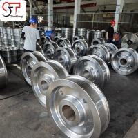 China Quenched Alloy Steel Crane Wheels For Container Terminals for sale