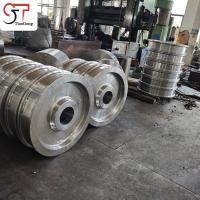 China Quenched Alloy Steel Crane Wheels For Container Terminals for sale