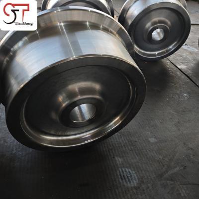 China Precision-Machined Crane Trolley Wheels on Gantry Crane Runway Beams for sale