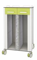 China 50 Compartment Folder Records Hospital Medicine Trolley for sale
