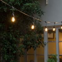 China PVC Outdoor String Light E26 E27 S14 Edison Bulb Included Waterproof LED G40 for sale