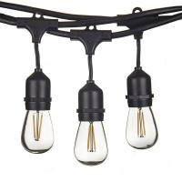 China Christmas Style 48ft S14 LED Edison Bulbs String Lights For Indoor Outdoor for sale