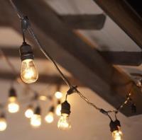 China 25ft 48ft Clear Bulb LED G40 Globe Solar LED String Lights For Holiday Decoration for sale