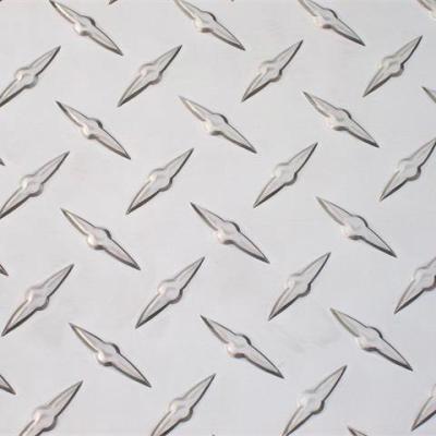 China Aluminum Checkered Diamond Sheet 1100 3003 5052 Alloy 0.3-10mm Thickness Anti-Slip Plate for sale