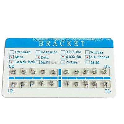 China None Safety Standard Medical Stainless Steel ALS DENTAL Orthodontic MIM Mesh Bracket Roth for sale
