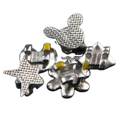 China Medical Grade Stainless Steel Mini Roth MBT.022/.018 Hook On Cartoon Bracket Brace for Orthodontic Treatment 20 Units/Set for sale