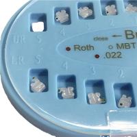 China Medical Grade Stainless Steel Mini Roth MBT.022/.018 Hook On Cartoon Bracket Brace for Orthodontic Treatment 20 Units/Set for sale