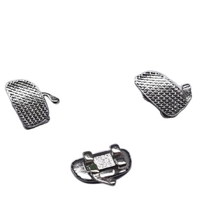 China Stainless Steel Hot Dental Ortodoncia Orthodontic Molar Bracket Slot 0.022 Roth Bracket with 80 Gauge Mesh Base Shelf Life 2 Years for sale