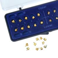 China Class II ALS Orthodontic Bracket Lingual Dental Golden Coated Brace Customized for sale