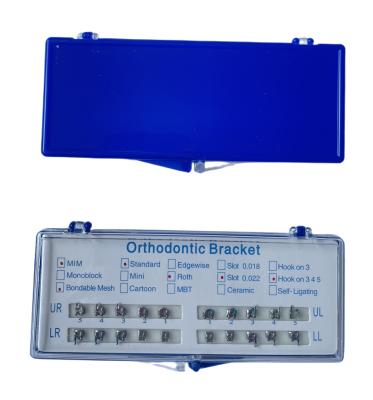 China Bondable Stainless Steel Metal Orthodontic Bracket Crystal Sapphire Braces ALS Dental Supplies for sale