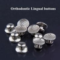 China CCC Certification metal button lingual round/ elliptical 10pcs per pack for dental orthodontic procedures made of metal for sale