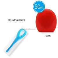 China Dentistry Essential 50m Long Mint Flavor Natural Bamboo Waxed Dental Floss with Shelf Life 2 years for sale