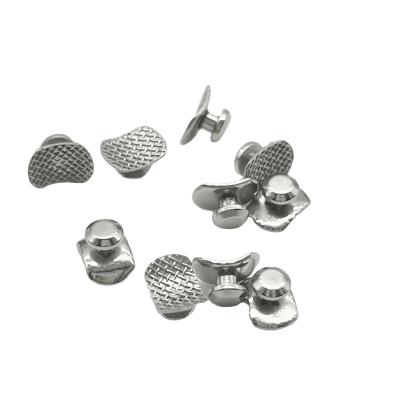 China Dental Orthodontic Metal Buttons Lingual Button Buckle Composite Ceramic For Bondable Round Base Dentistry Material for sale