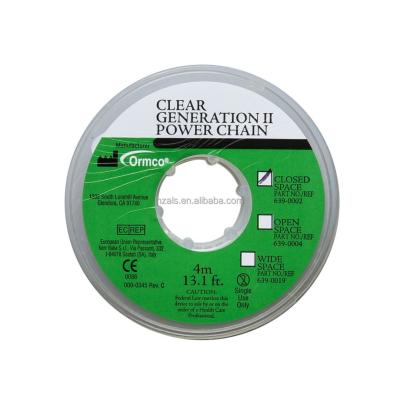China Ormco Power Chain Clear Color Open 13.1ft 4m 639-0004 Generation II The Perfect Combination of Plastic and Efficiency for sale