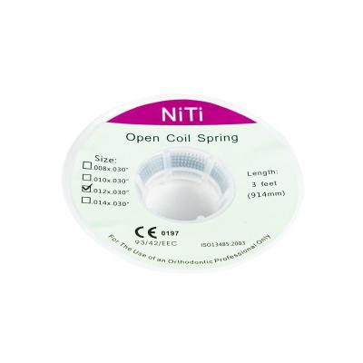 China High Elasticity Nickel Titanium Open Coil Spring for Orthodontic Spacing Consistent Force Delivery in Multiple Sizes for sale